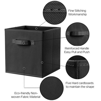 Taylor & Brown 2 x Foldable Cube Storage Box Organiser Basket ...