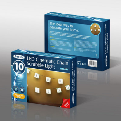 Taylor & Brown 210cm Personalised Scrabble Light Letters Hanging Rope ...