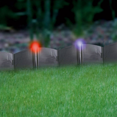 Taylor & Brown 24 Pack Solar LED Garden Edging Lights, Interlocking ...