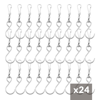 Taylor & Brown 24pc Stainless Steel Rotating S Swivel Hook Clips for ...