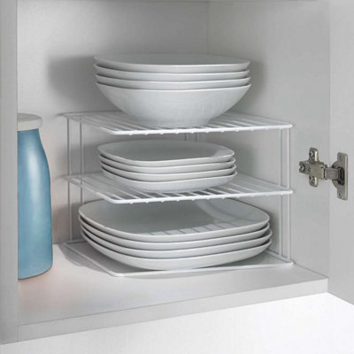 Taylor & Brown 3-Tier Corner Kitchen Rack - Plate, Bowl & Cup Storage ...