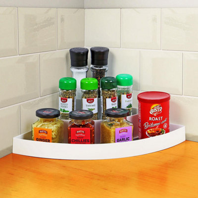 Taylor & Brown 3 Tier Corner Spice Rack Kitchen Cabinet Organiser Rack ...