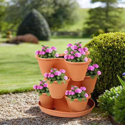 Taylor & Brown 3 Tier Stackable Planter, Vertical Garden Tower for ...