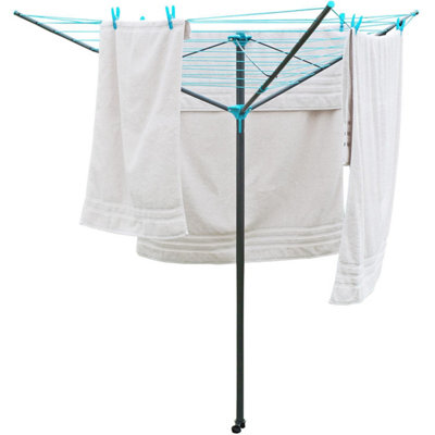 Taylor & Brown 30m Rotary Airer Clothes Line, 3 Arms, Outdoor Laundry ...