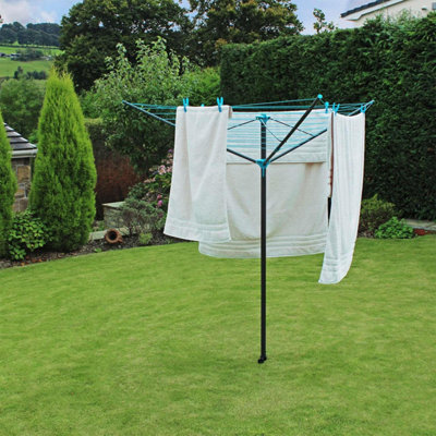 Taylor & Brown 30m Rotary Airer Clothes Line, 3 Arms, Outdoor Laundry ...