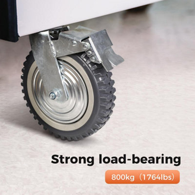 Taylor & Brown 4 Heavy Duty 200mm Swivel Castor Wheels, 2 Brakes ...