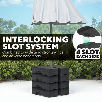 Taylor & Brown 4 Pack Gazebo Weights, 36kg Water Weights for Gazebo ...