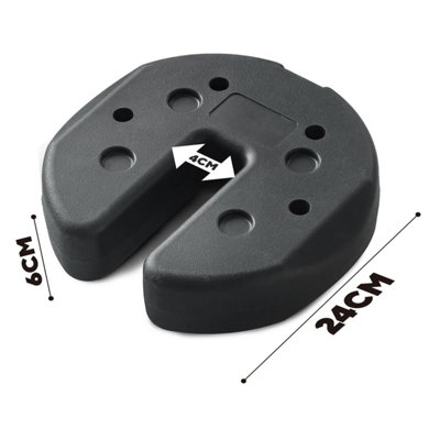 Taylor & Brown 4 Pack Gazebo Weights, No-Pinch Design, 18.8kg Cement ...