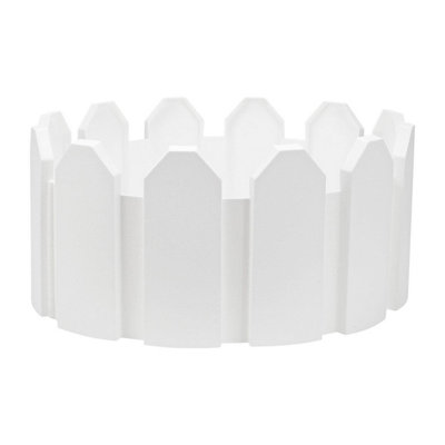 Taylor & Brown 4 Pack White Plastic Garden Edging Picket Effect, 2.35m ...