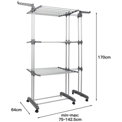 Taylor & Brown 4-Tier Foldable Stainless Steel Clothes Drying Rack ...