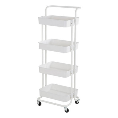 Taylor & Brown 4 Tier Slim Rolling Storage Trolley with Wheels ...