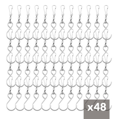 Taylor & Brown 48pc Stainless Steel Rotating S Swivel Hook Clips for ...