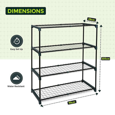 Taylor & Brown 4Tier Greenhouse Staging Shelving Rack Freestanding ...