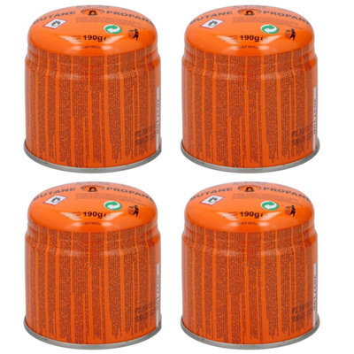 Taylor & Brown 4x190g Propane Gas Cartridges for Camping Stoves ...