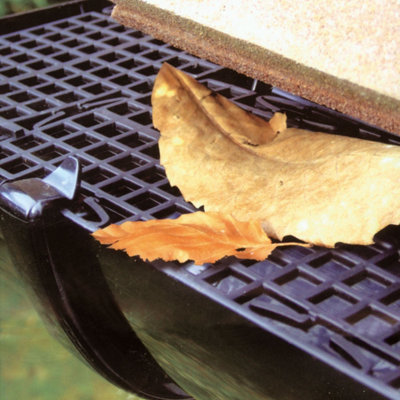 Taylor & Brown 5m Gutter Leaf Guard Black Mesh Roof Cover Stops ...