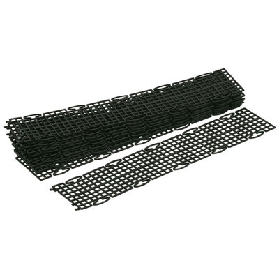 Taylor & Brown 5m Gutter Leaf Guard Black Mesh Roof Cover Stops ...