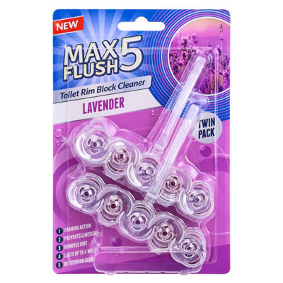Taylor & Brown 6 Pack Lavender Toilet Rim Block Cleaner, Anti Limescale ...