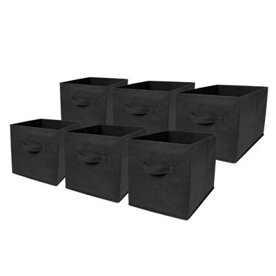 Taylor & Brown 6 x Foldable Cube Storage Box Organiser Basket ...