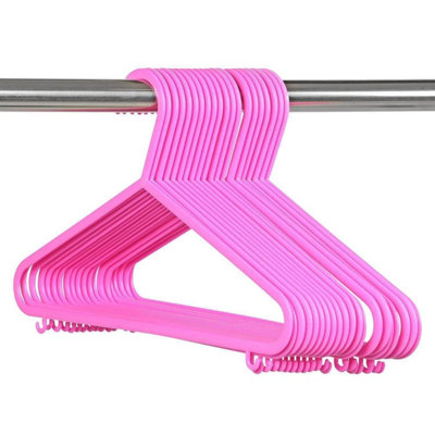 Taylor & Brown 60x Pink Plastic Kids Coat Hangers Durable Baby & Child ...