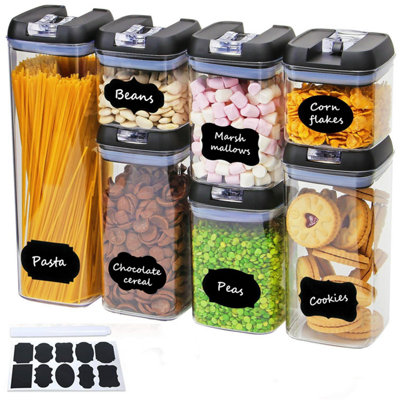 Taylor & Brown 7pc Clear Airtight Food Storage Containers Set with ...
