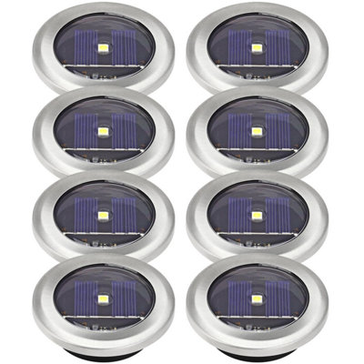 Taylor & Brown 8 Pack Solar Powered Decking Lights Outdoor Garden ...