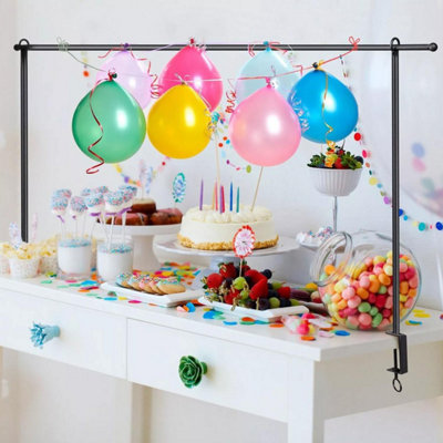 Taylor & Brown Adjustable Over-Table Rod Stand 130-250cm Black Metal ...