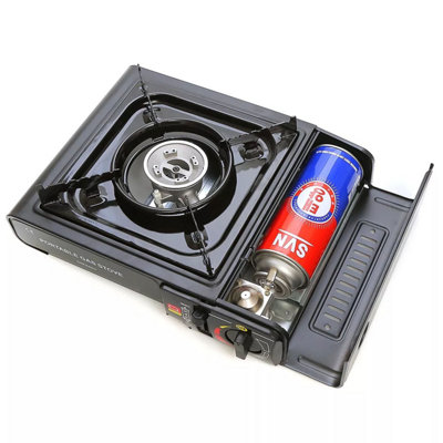 Taylor & Brown Black Portable Camping Stove with Carry Case, Auto ...