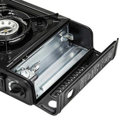 Taylor & Brown Black Portable Dual Burner Camping Stove, EN417 ...