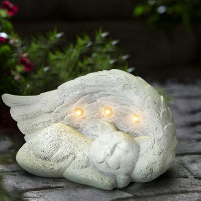 Taylor & Brown Cat Memorial Stone with Solar LightsSympathy Gift ...