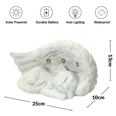 Taylor & Brown Cat Memorial Stone with Solar LightsSympathy Gift ...