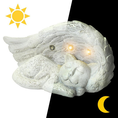 Taylor & Brown Cat Memorial Stone with Solar LightsSympathy Gift ...