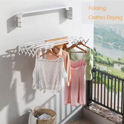 Taylor & Brown Folding Wall Mounted Clothes Drying Rack, 5Bar, 100cm ...