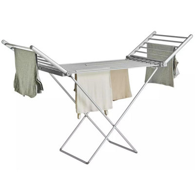 Taylor & Brown Heated Clothes Airer, Folding Aluminium Drying Rack ...