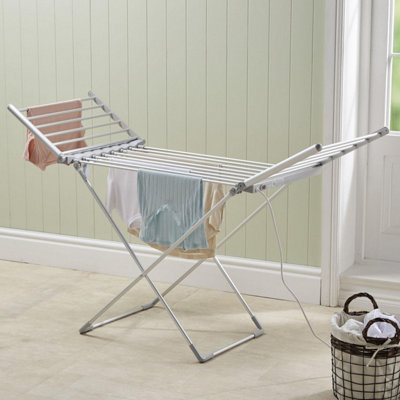 Taylor & Brown Heated Clothes Airer, Folding Aluminium Drying Rack ...