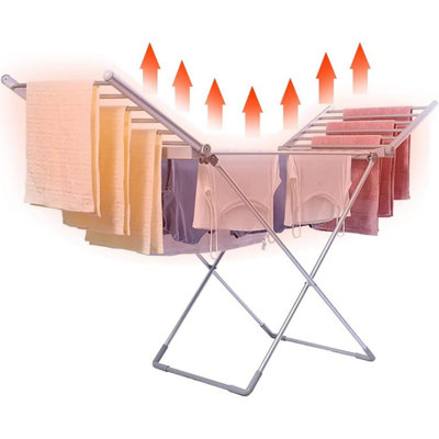 Taylor & Brown Heated Clothes Airer, Folding Aluminium Drying Rack ...
