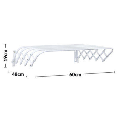 Taylor & Brown Indoor Outdoor Folding Wall Mounted Extendible Dryer ...