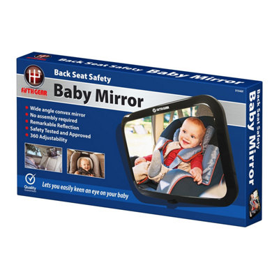 Taylor & Brown Large Adjustable Wide View Rear/Baby/Child Seat Car ...