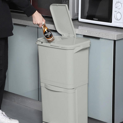 Taylor & Brown Recycling Pedal Bin 4 Compartment Vertical Waste ...