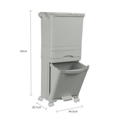 Taylor & Brown Recycling Pedal Bin 4 Compartment Vertical Waste ...