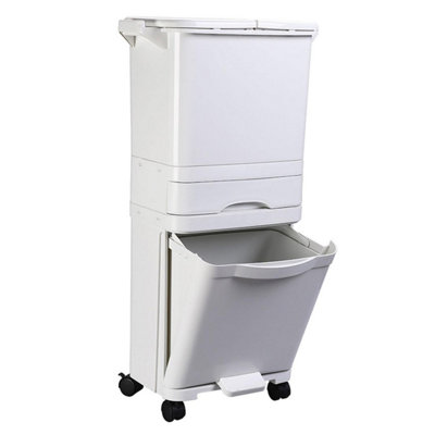 Taylor & Brown Recycling Pedal Bin - 4 Compartment Vertical Waste ...