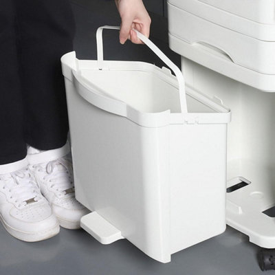 Taylor & Brown Recycling Pedal Bin - 4 Compartment Vertical Waste ...