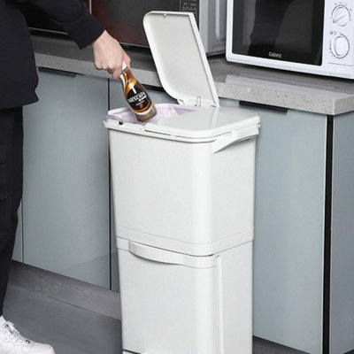 Taylor & Brown Recycling Pedal Bin - 4 Compartment Vertical Waste ...