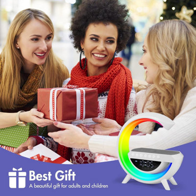 Taylor & Brown RGB Dimmable Light Lamp with Wireless Charger, Bluetooth ...