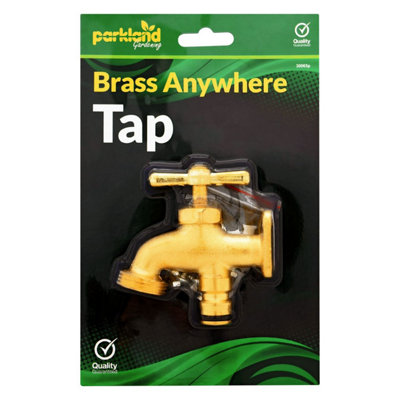 Taylor & Brown Solid Brass Hose End Tap Outdoor Brass Tap Allotment Tap Outside Anywhere Tap for ...
