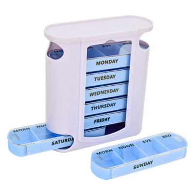 Taylor & Brown Tower 7 Day Pill Box Pillbox Weekly Pill Organizer ...