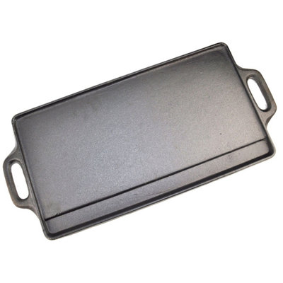Taylor & Brown X-Large Non-Stick Cast Iron Griddle Plate - Double-Sided ...