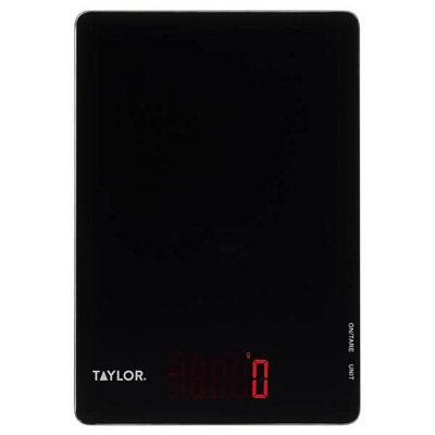 Taylor Pro Black Glass 5kg Digital Dual Kitchen Scale