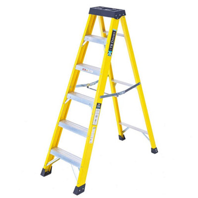 TB Davies 6 Tread Heavy-Duty Fibreglass Swingback (1.70m) Step Ladder ...