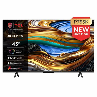 TCL 43inch 4K UHD LED SMART TV WiFi Freeview PLAY