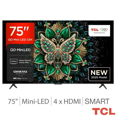 TCL 75C6K 75 Inch Mini LED Smart TV